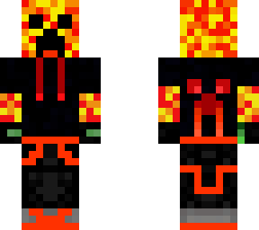 red gamer creeper lava | Minecraft Skin