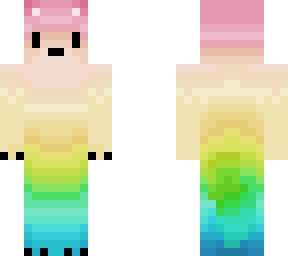 Rainbow scar fox | Minecraft Skin