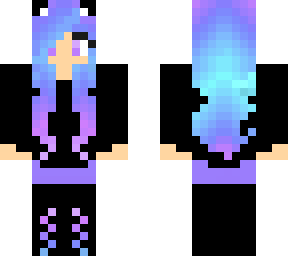 EDITED Galaxy Cat Girl | Minecraft Skin