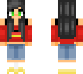 Girl with German flag | Minecraft Skin