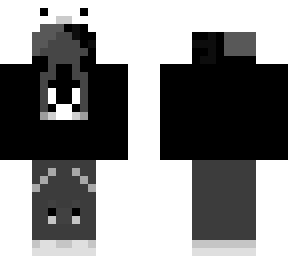 black and white skin of pfp | Minecraft Skin