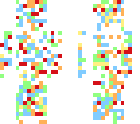 Rainbow floating dots | Minecraft Skin