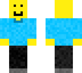 Yellow Person in a Blue Shirt | Minecraft Skin