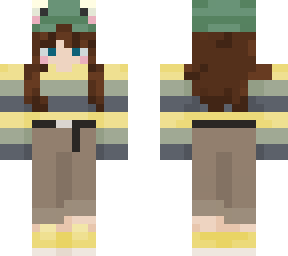 frog hat girl | Minecraft Skin