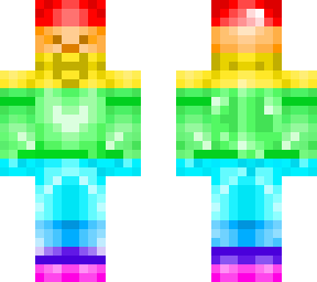 Rainbow Steve Minecraft Skins