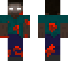 wounded Herobrine with Glowing eyes. | Minecraft Skin