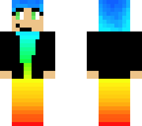 Multicoloured Ombre Unisex Player | Minecraft Skin