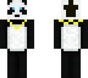 Panda with gold chain | Minecraft Skin