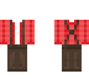 Red flannel shirt. (Template) | Minecraft Skin