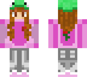 Basic Frog Hat Girl | Minecraft Skin