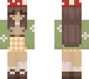 cottagecore forest mushroom elf girl | Minecraft Skin
