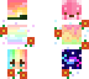 rainbow pastel cute | Minecraft Skins