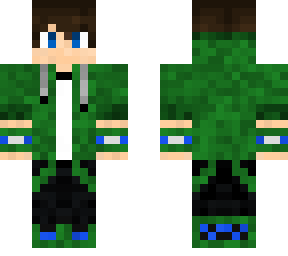 Eystreem skin with blue and green switched | Minecraft Skin