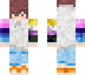 Omni and Non binary hoodie skin | Minecraft Skin