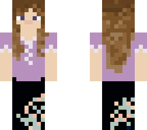 Aesthetic Soft-girl (brown hair) | Minecraft Skin
