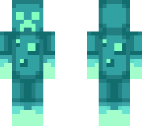 Glow Creeper (Bare Bones Texture Pack Style) | Minecraft Skin