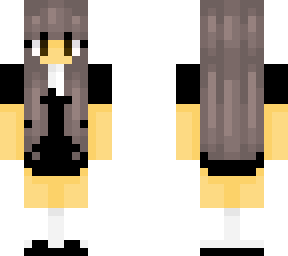 black dress with a white tie | Minecraft Skin