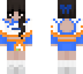 Dino Stingrays Orange Allstar Cheer | Minecraft Skin