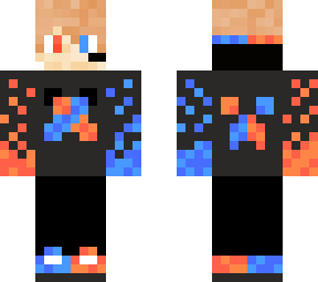 fire and water boy | Minecraft Skins