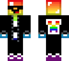 Rainbow Derp Minecraft Skins