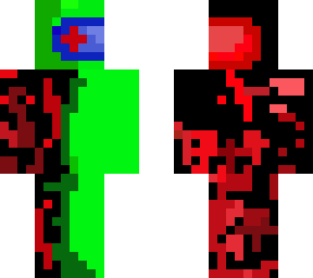 half imposter half corrupted imposter | Minecraft Skin