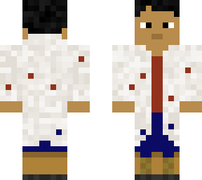 Tattered lab coat with boots | Minecraft Skin