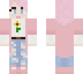 Girl in a Pink Cardigan | Minecraft Skin