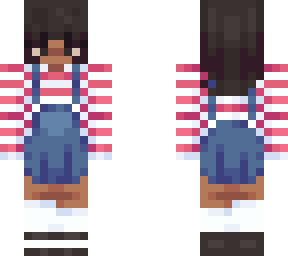 cute overalls girl | Minecraft Skin