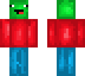 Blue, red, and green derpy guy rainbow | Minecraft Skin