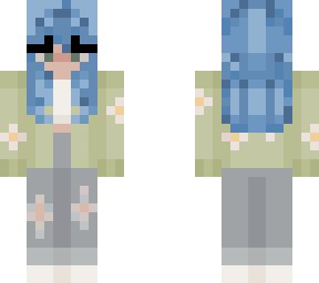 Flower cardigan girl | Minecraft Skin