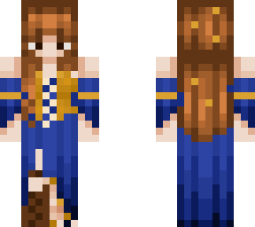 princess with blue dress | Minecraft Skins