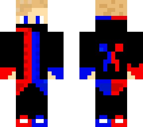 red and blue gamer boy | Minecraft Skins