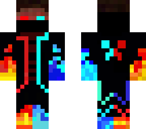 xdjames ninja fire and water skin | Minecraft Skin