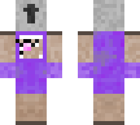Purple Shep holding a toaster | Minecraft Skin