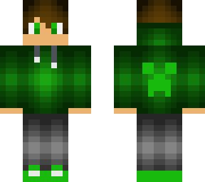 green gamer boy | Minecraft Skins