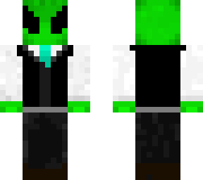Alien in tux vest formal alien tuxedo | Minecraft Skin