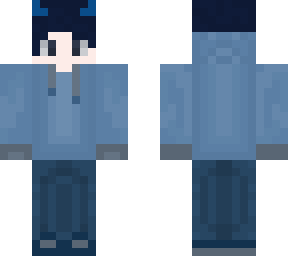 Blue Light Light Blue Horn Cute Boy With Horn Blue Boy With Horn Blue ...