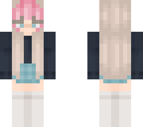 pached mc skin pink fringe | Minecraft Skin