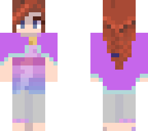 Purple Elf Girl (edited) | Minecraft Skin