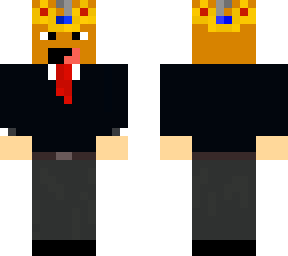 boxhead king in suit | Minecraft Skin