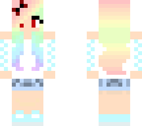 rainbow glitch girl | Minecraft Skin