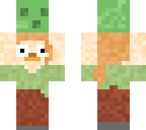 Alex Holding A Slime | Minecraft Skin