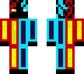 Red And Blue Fire Minecraft Skins