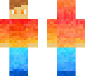 fire and water boy | Minecraft Skins