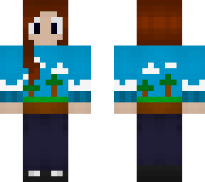 Girl with Sky pullover | Minecraft Skin