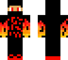 men with red fire | Minecraft Skin