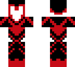 Netherite Armor (Red and Black) | Minecraft Skin