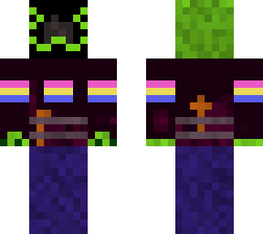 Green protogen (pan pride) | Minecraft Skin