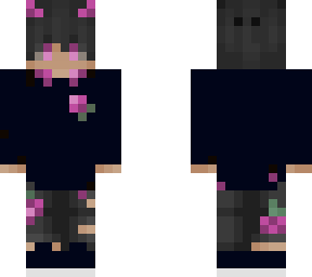 pink rose demon | Minecraft Skin