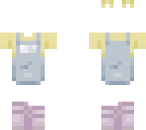 Yellow and blue overalls outfit base